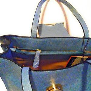 Diophy | Bags | Baby Blue Tote Purse | Poshmark